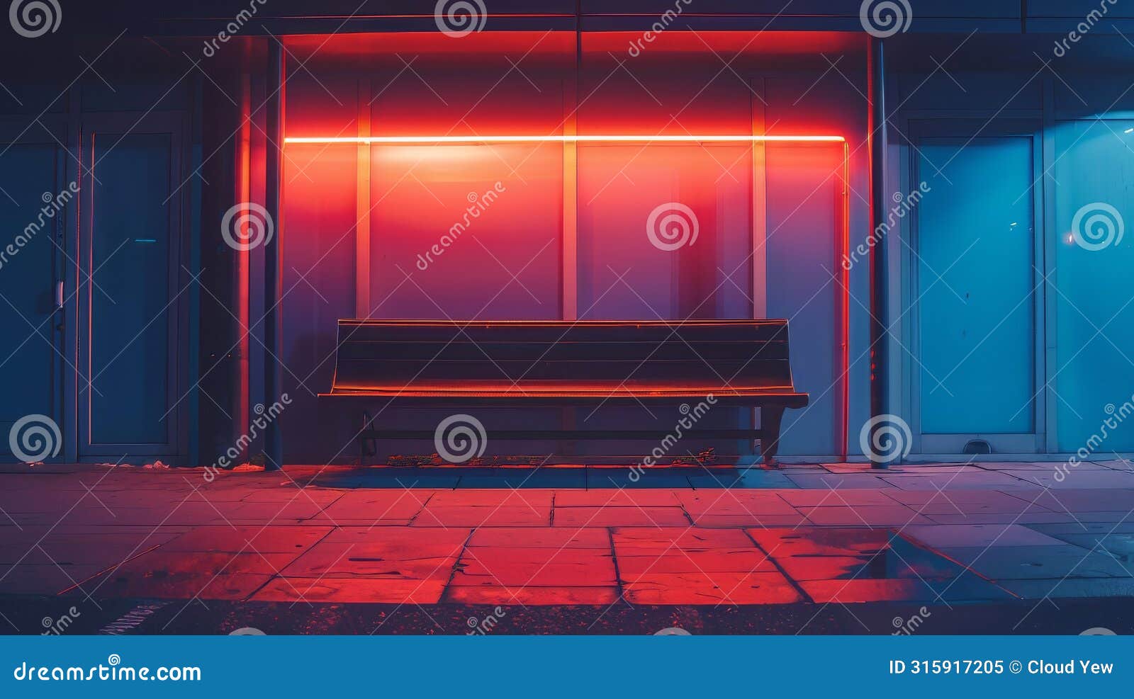 Bold Neon Sign on a Translucent Surface Stock Illustration ...