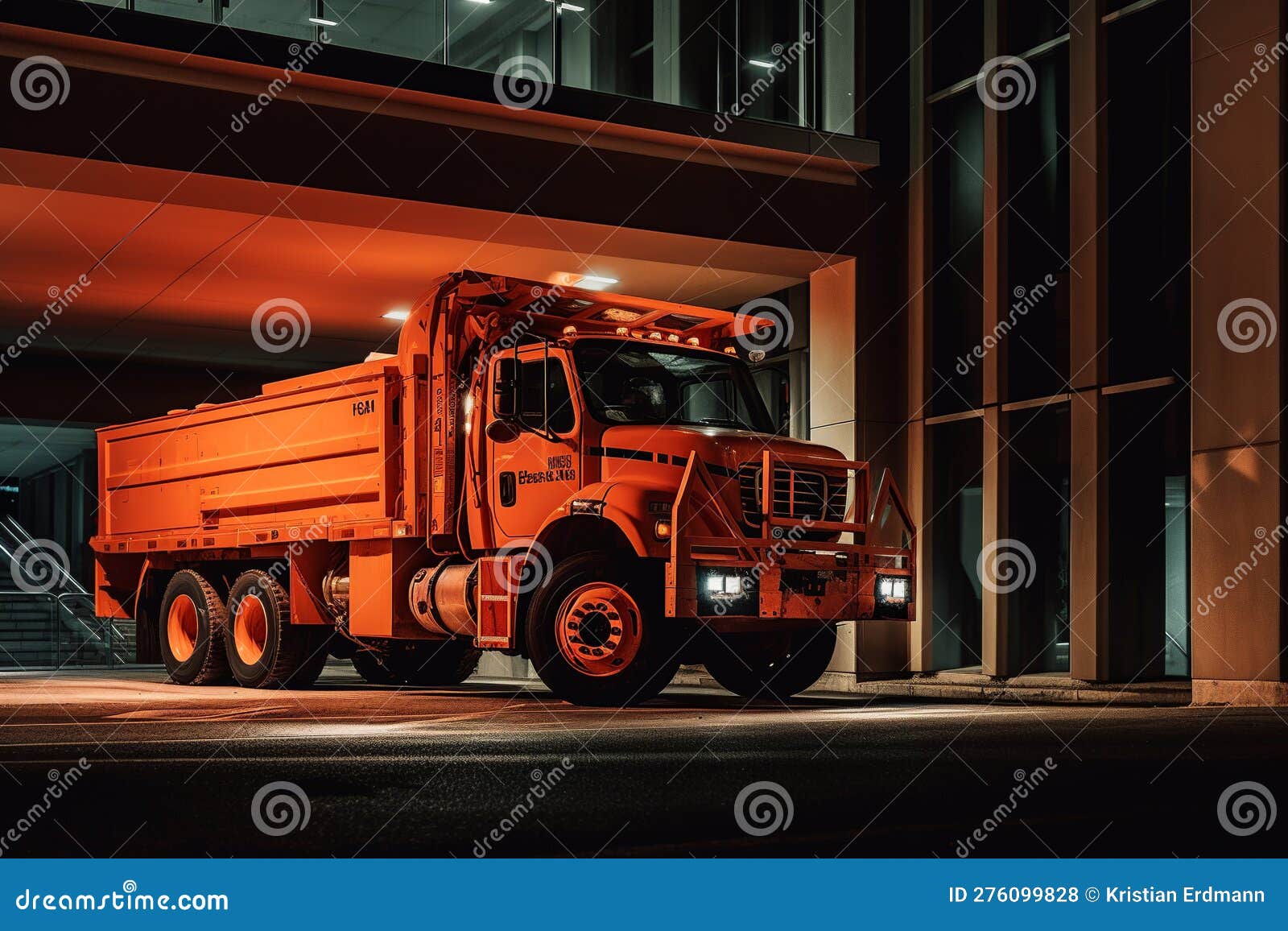 Modular Constructivism-Inspired Orange Construction Truck: Angular ...