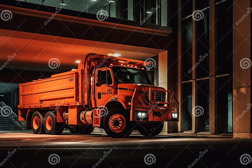 Modular Constructivism-Inspired Orange Construction Truck: Angular ...