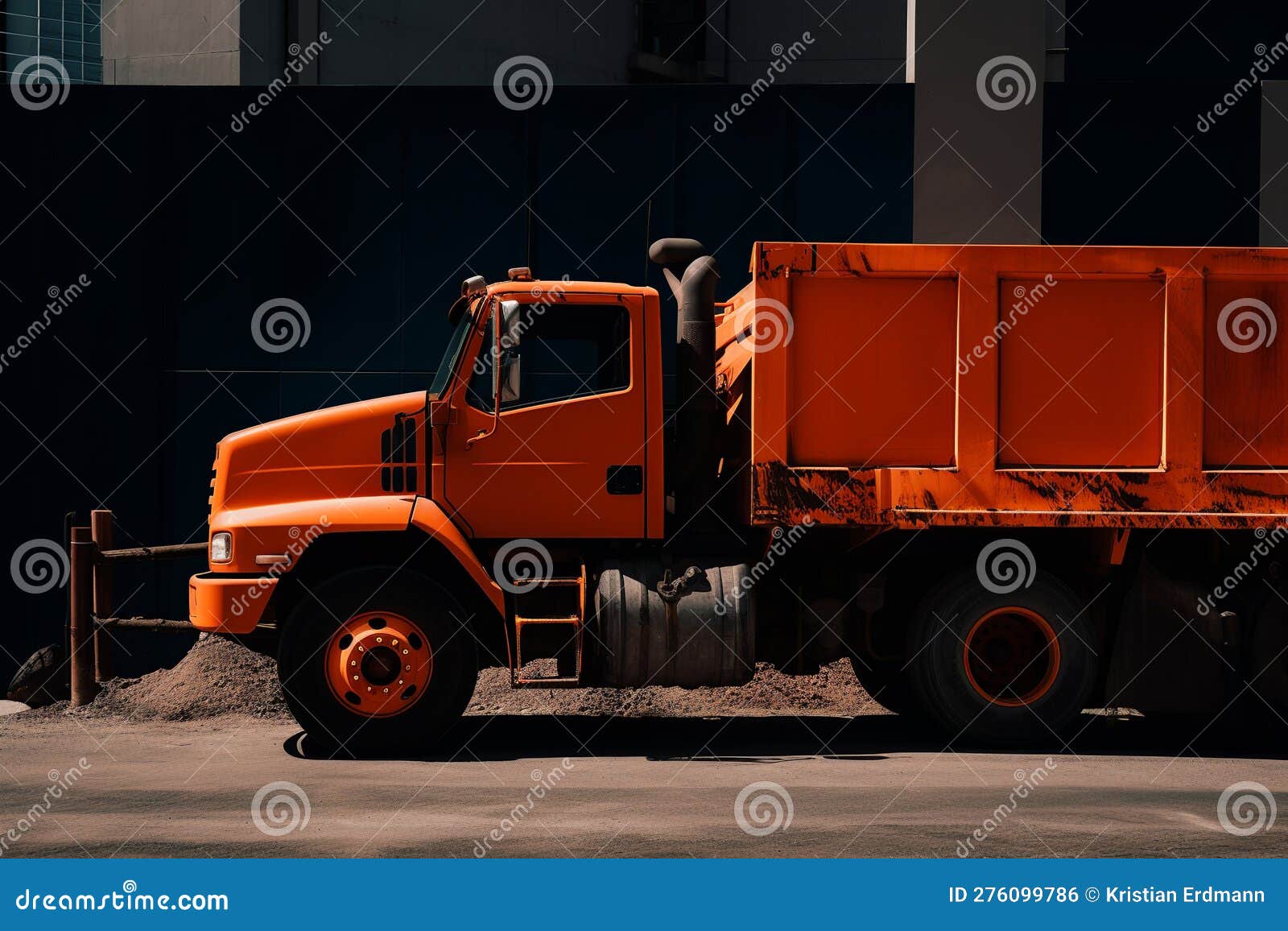 Modular Constructivism-Inspired Orange Construction Truck: Angular ...