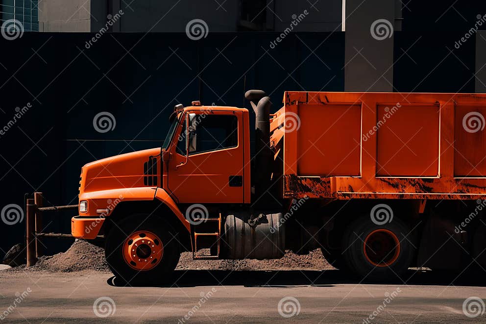 Modular Constructivism-Inspired Orange Construction Truck: Angular ...