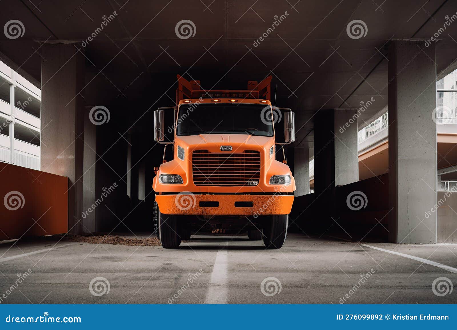 Modular Constructivism-Inspired Orange Construction Truck: Angular ...