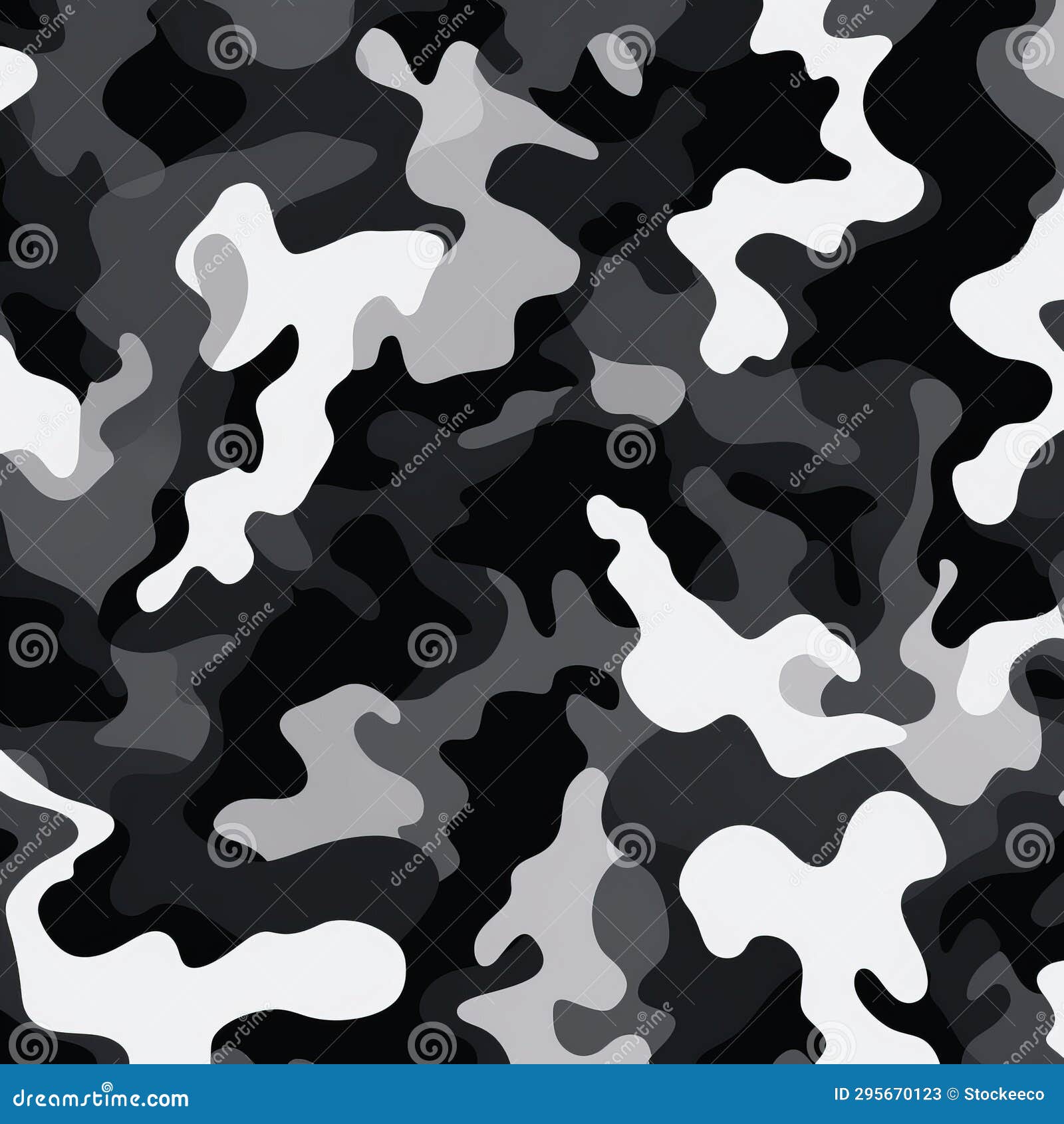 Bold Outlines: Black and White Camouflage Pattern for Scoutcore Design ...