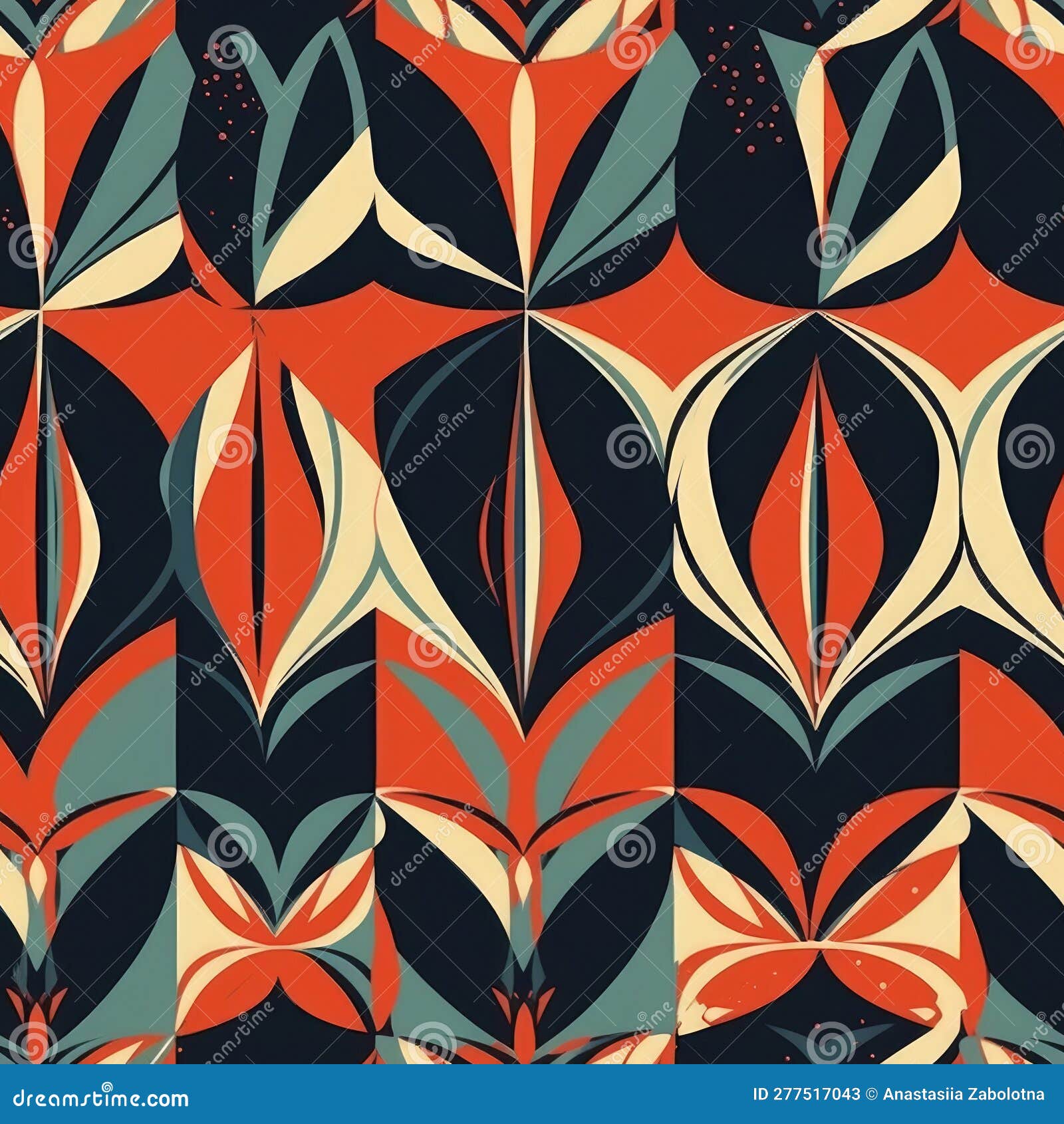 Bold Pattern with Abstract, Asymmetric Shape in Bold C. Infinite ...