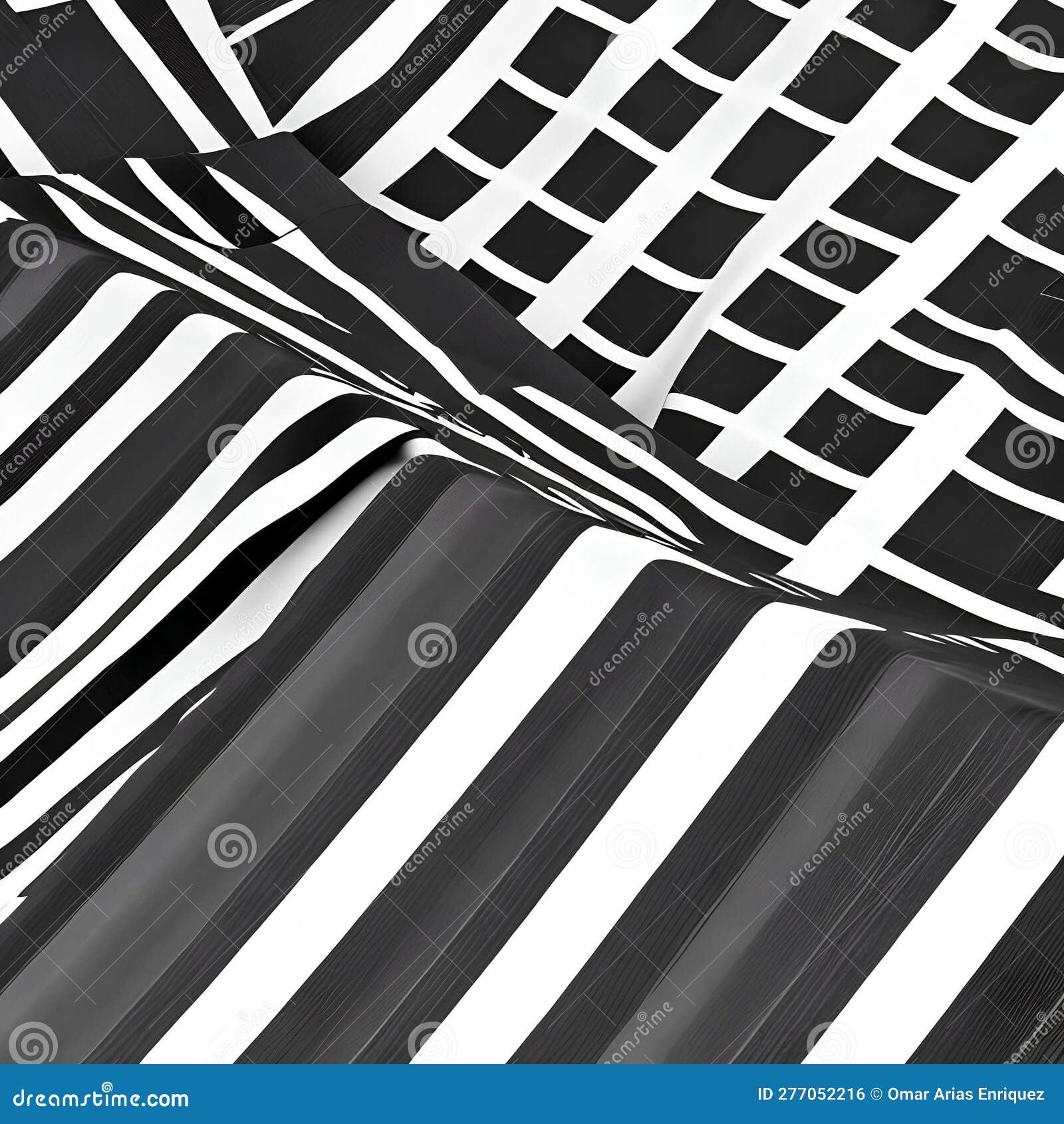 A Bold Pattern of Black and White Stripes Intersecting at Sharp Angles5 ...