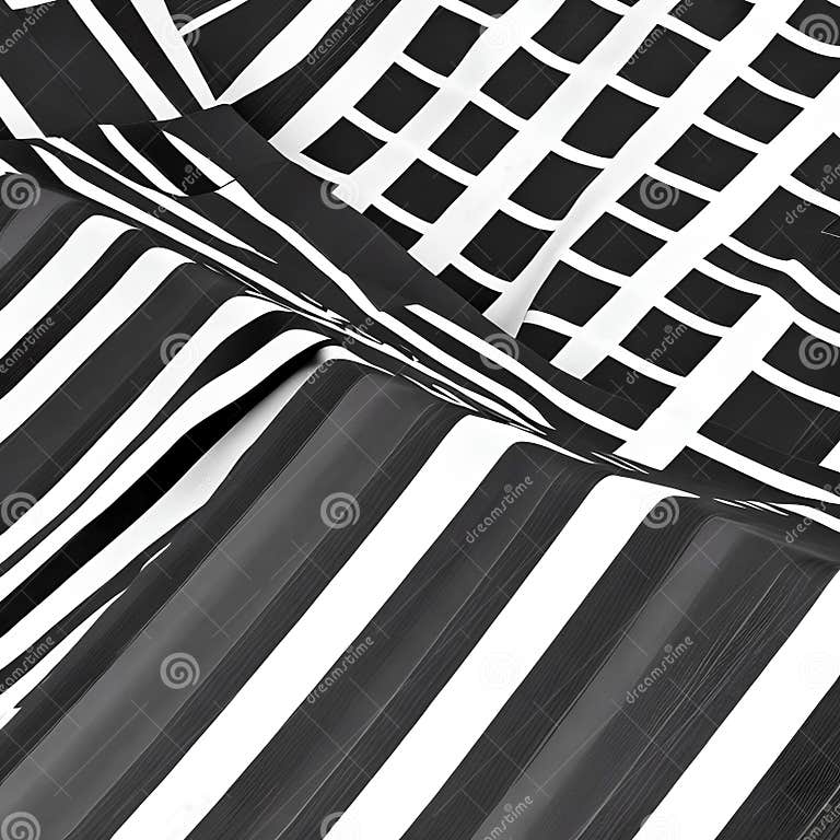 A Bold Pattern of Black and White Stripes Intersecting at Sharp Angles5 ...