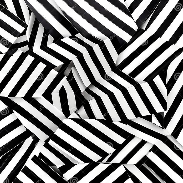 A Bold Pattern of Black and White Stripes Intersecting at Sharp Angles3 ...