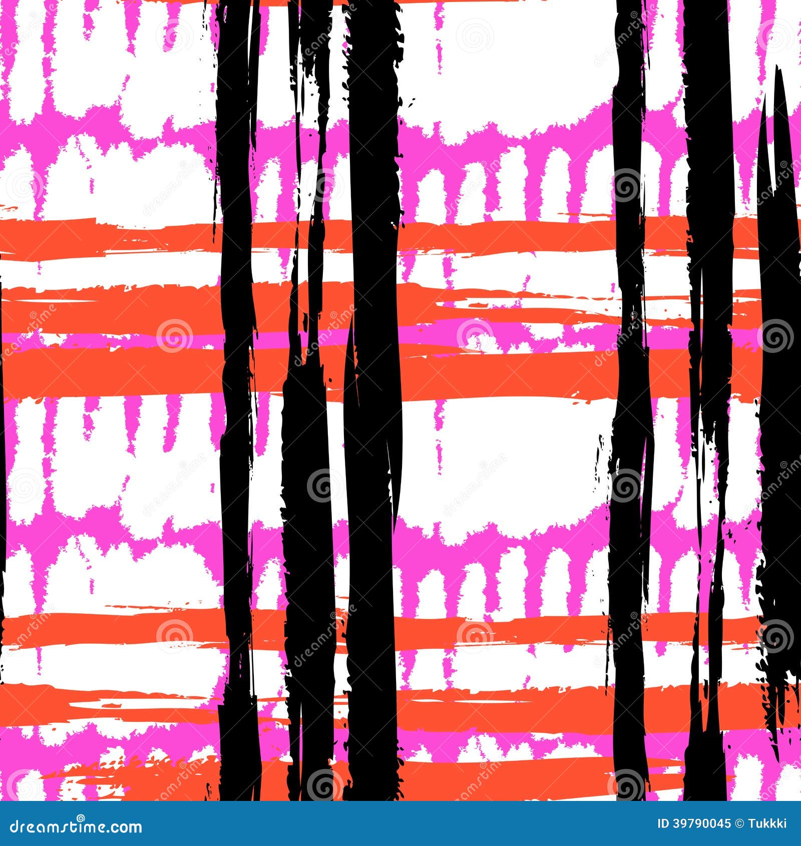 Bold Pattern with Wide Brushstrokes and Stripes Stock Vector ...