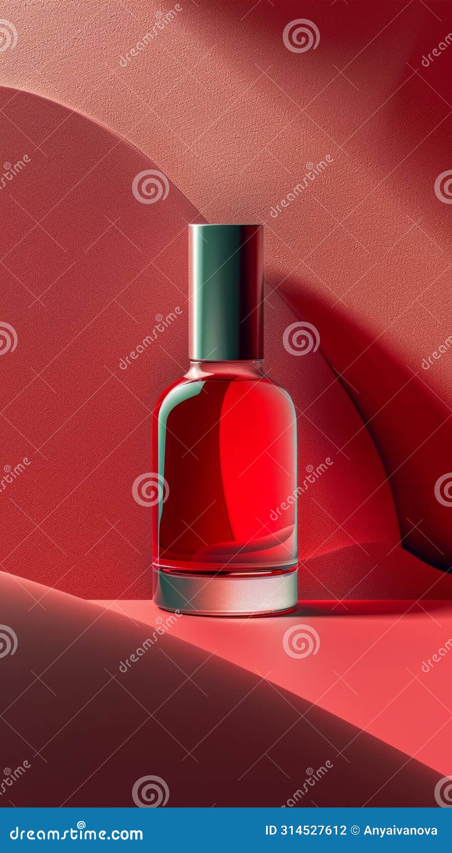 Bold Perfume Flacon with Red Geometric Backdrop Stock Photo - Image of ...