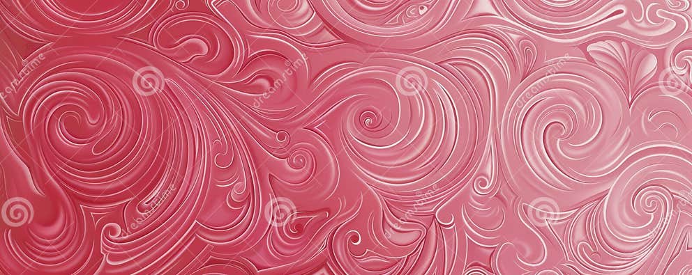 A Bold Pink Background Featuring a Pattern of Swirling Shapes, Adding ...