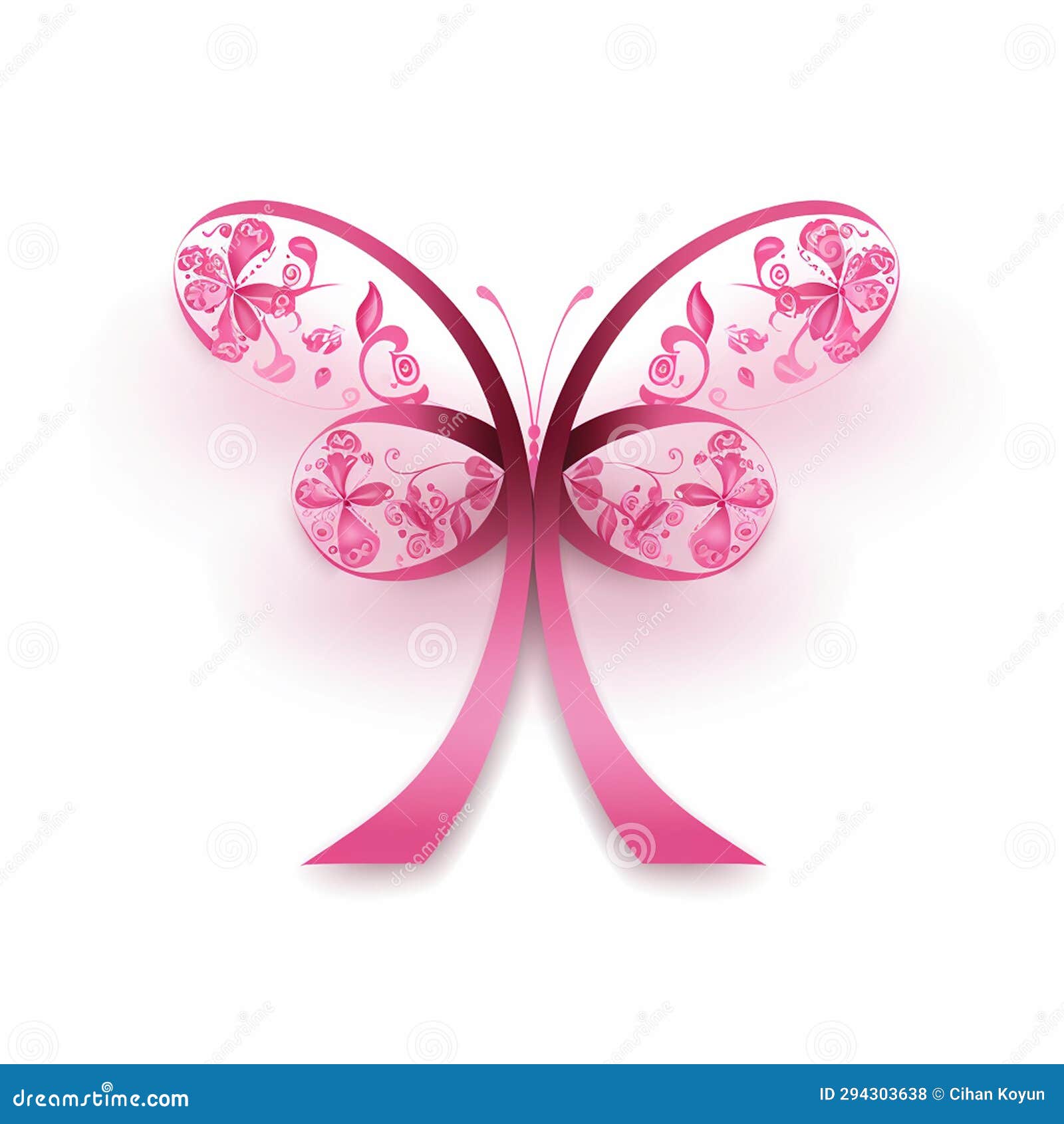 Bold Pink Ribbon for a Statement Piece Stock Illustration ...