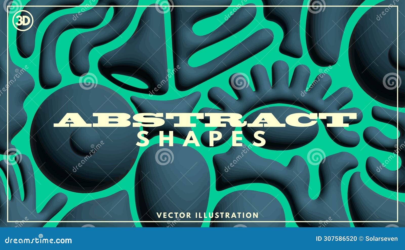 Bold and Playful Abstract 3D Shapes Vector Background Stock Vector ...