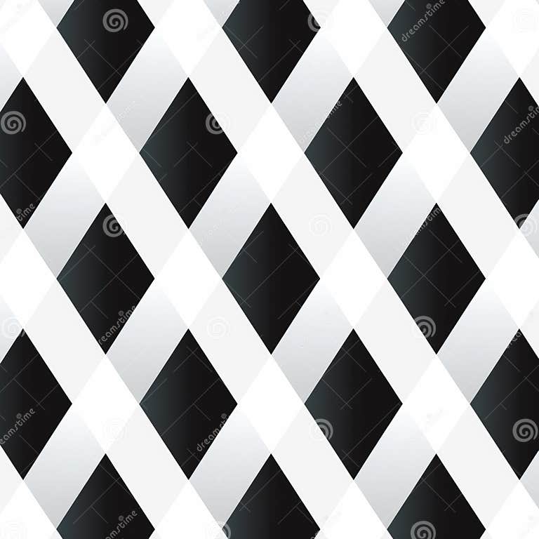 Bold and Playful Black and White Diamond Pattern Stock Illustration ...
