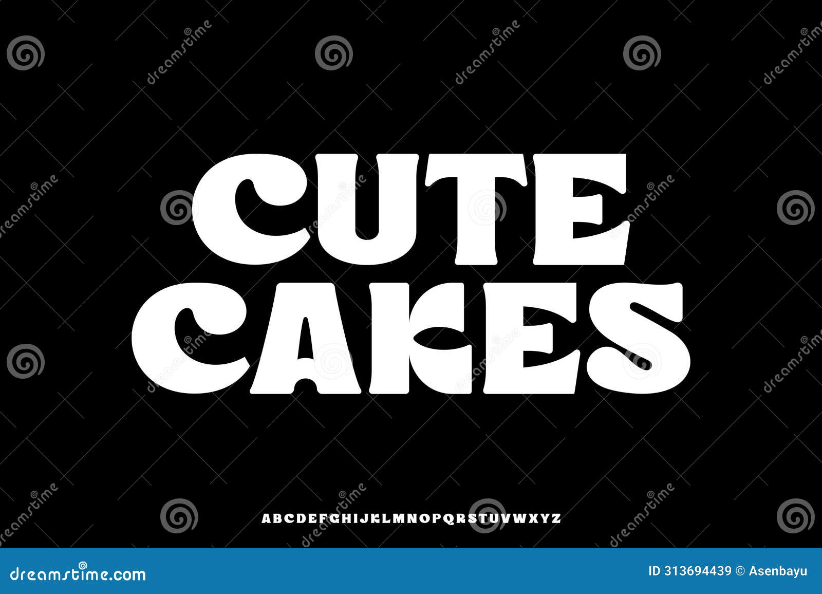 Bold Playful Cute Cakes Alphabet Display Font Vector. Fun Serif ...