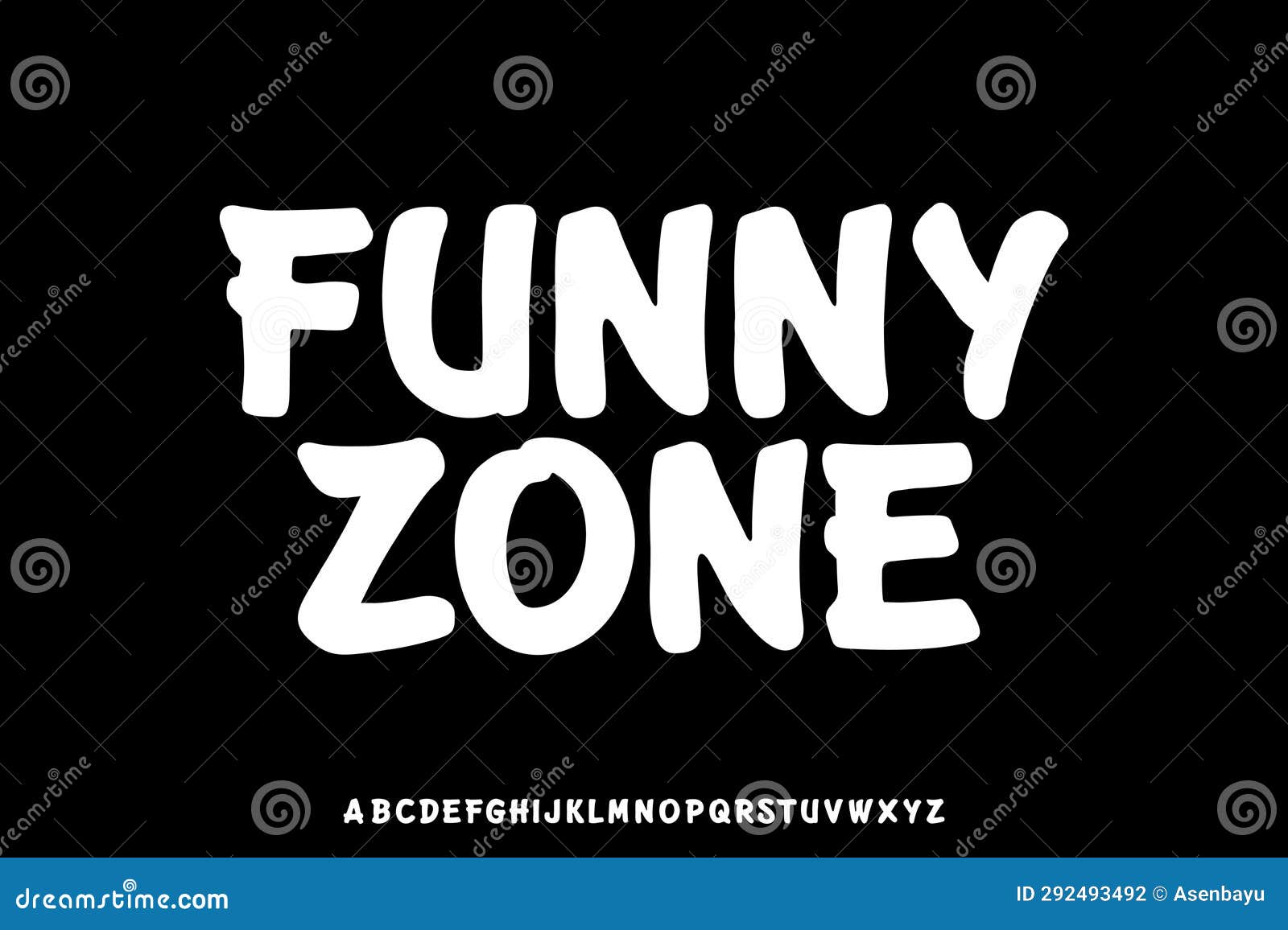 Bold Playful and Fun Decorative Handwriting Alphabet Font Vector. Retro ...