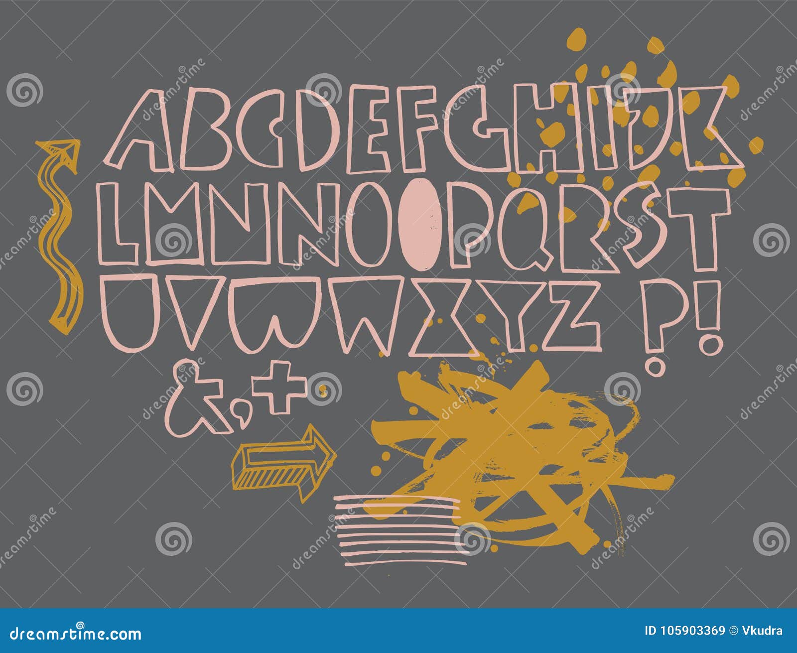 Bold Playful Geometric Font with Graphic Elements. Stock Vector ... Bold Playful Geometric Font with Graphic Elements. Stock Vector ...