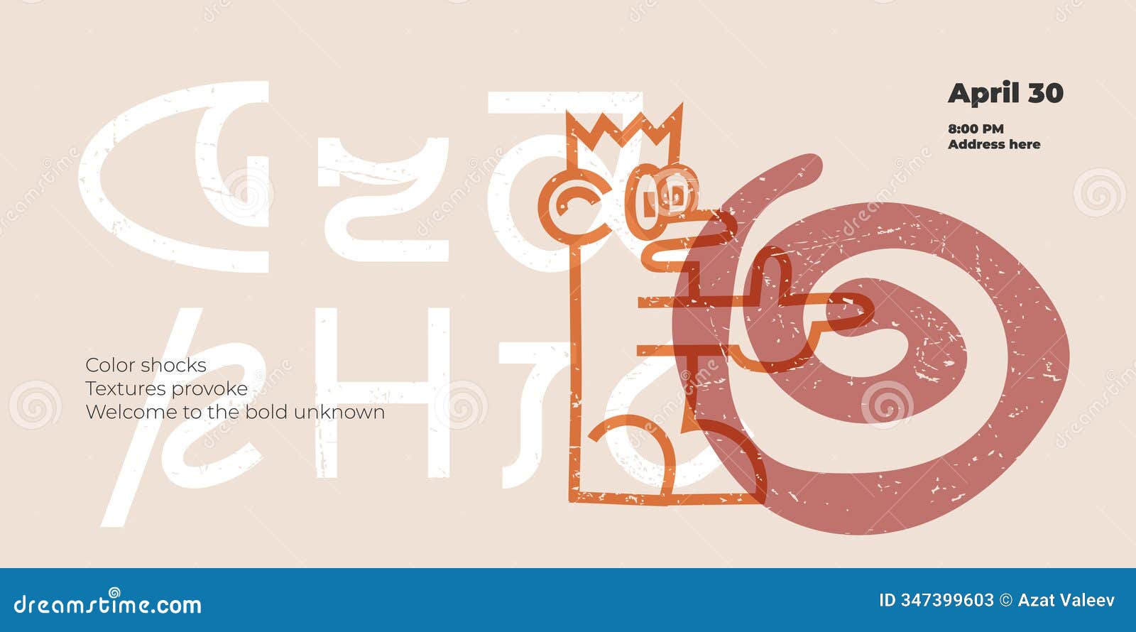 Bold Poster Template With Funny Graffiti-style Character, Vintage ...