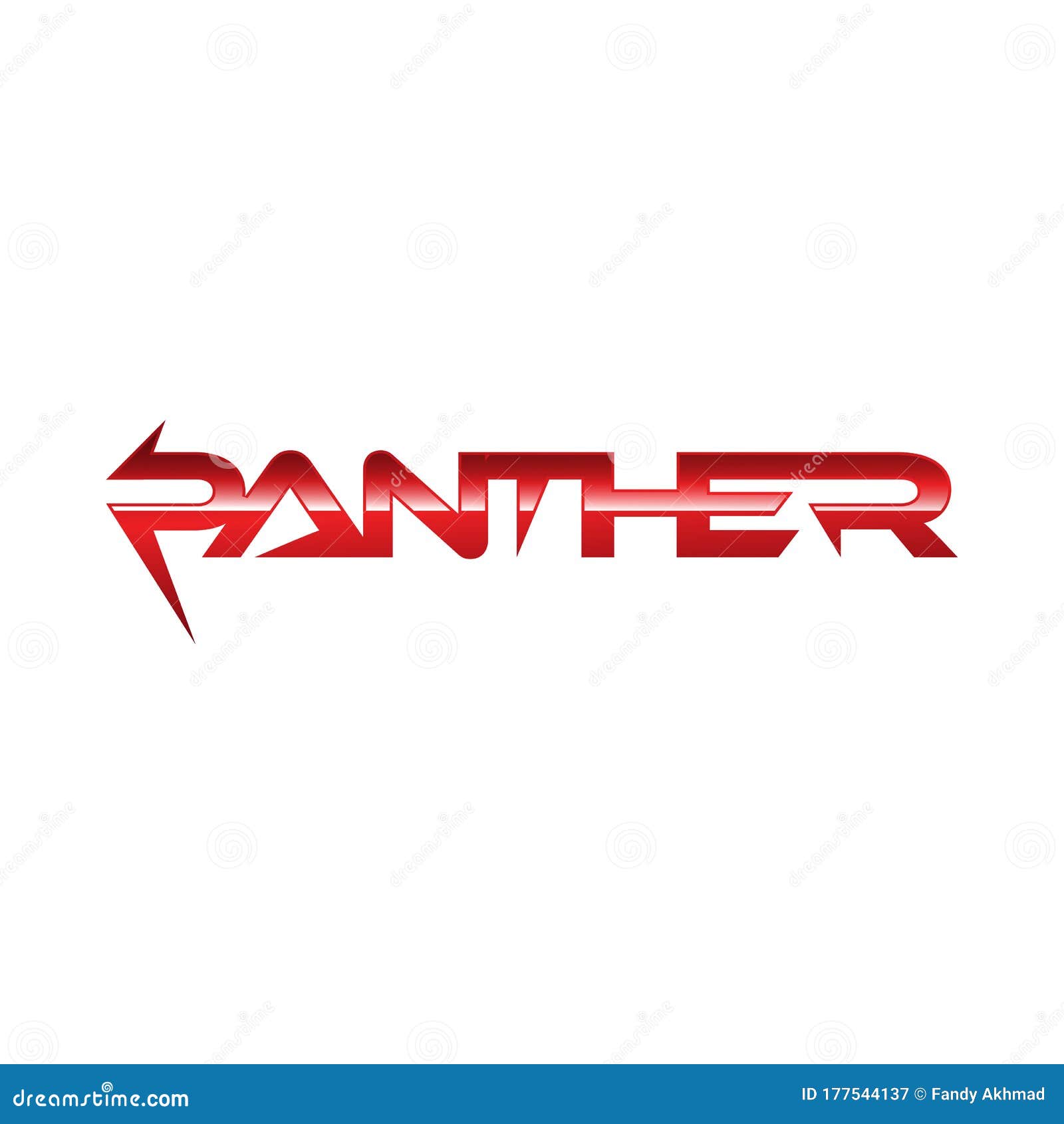 Bold Powerfull Panther Lettering Typography Logo Design Vector ...
