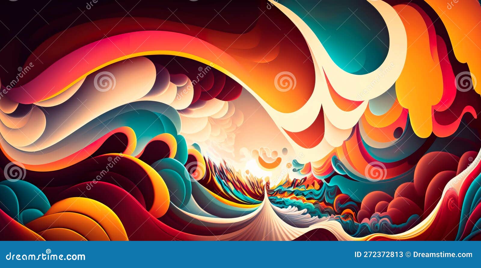 Psychedelic Waves Purple Color, Gradient Rainbow Colors Background ...