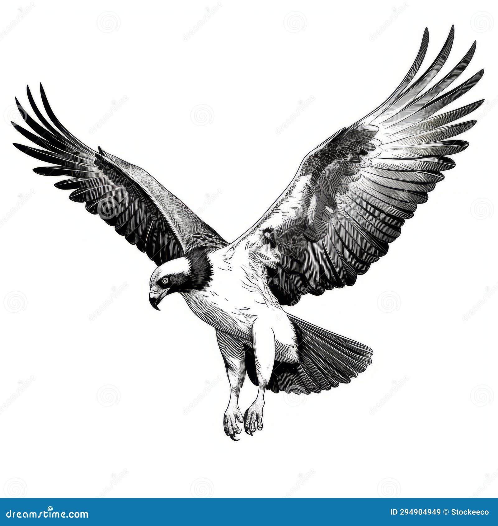 Bold and Recognizable Osprey Silhouette Design Stock Illustration ...