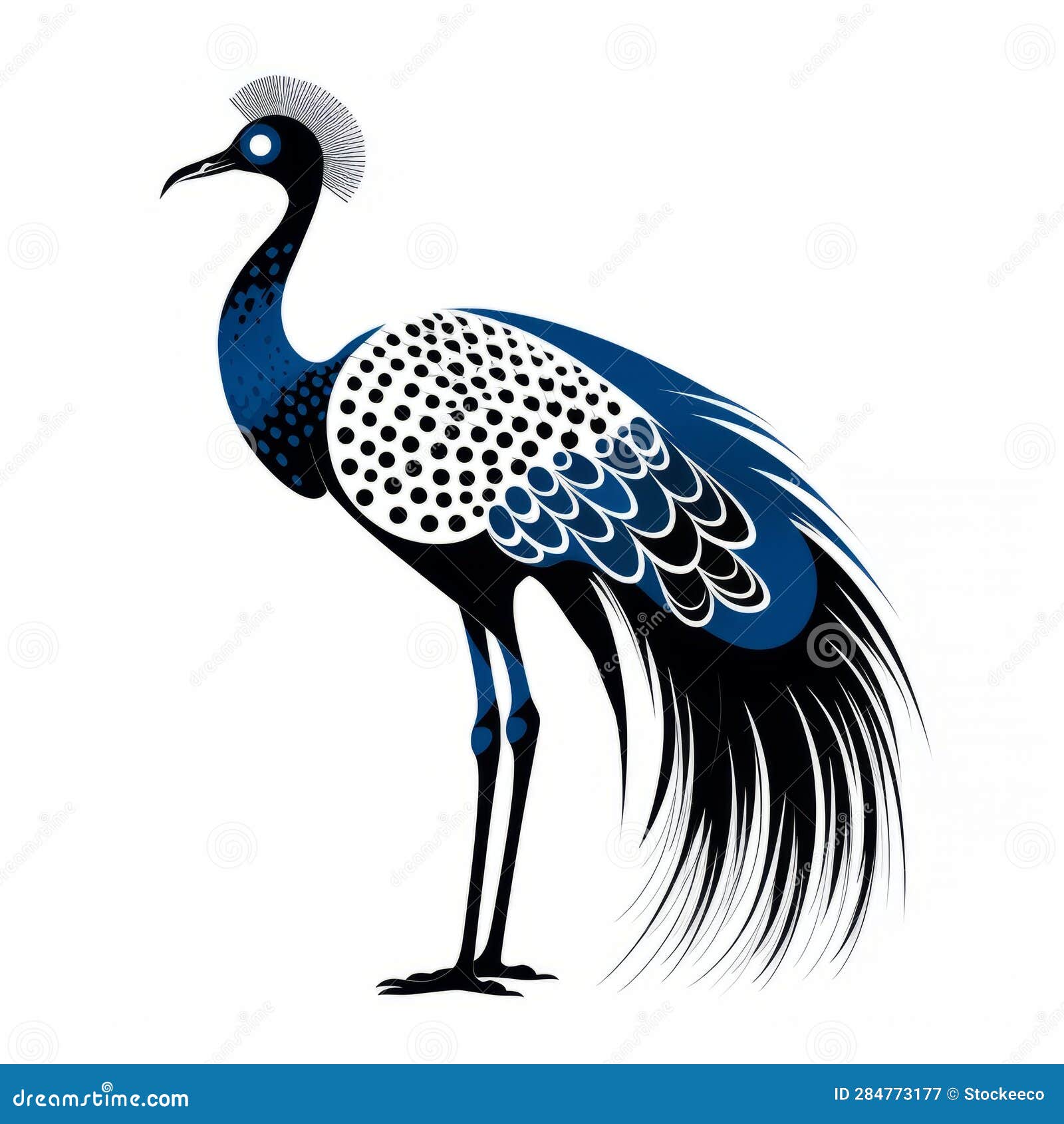Bold and Recognizable Ostrich Silhouette Design Stock Illustration ...