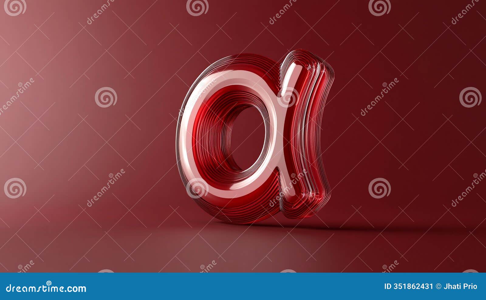 Bold Red Alpha Symbol Displayed Against A Solid Maroon Background AI ...