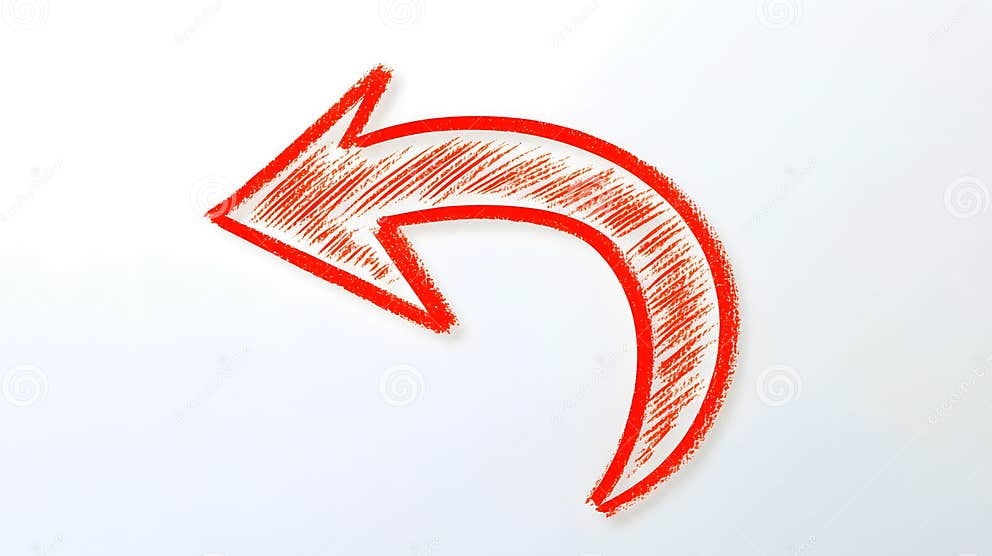 Bold Red Arrow Indicating Direction Stock Image - Image of indicator ...