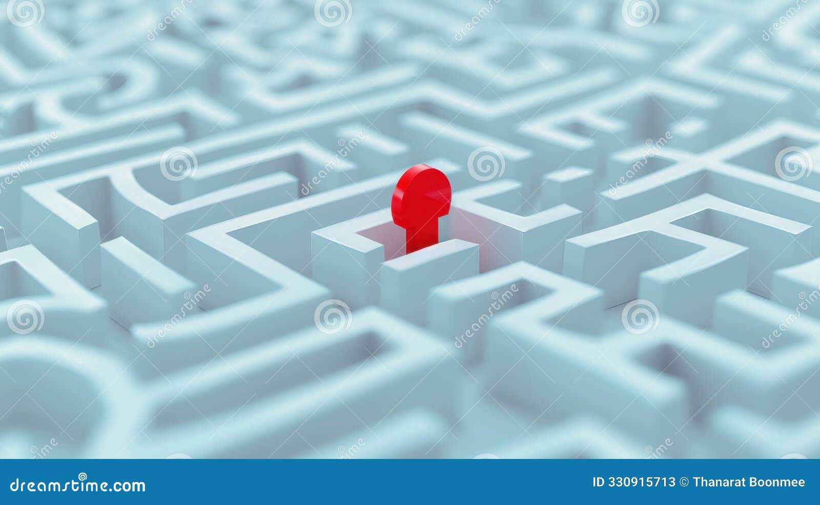 A Bold Red Arrow Navigates a Complex White Maze, Symbolizing the ...