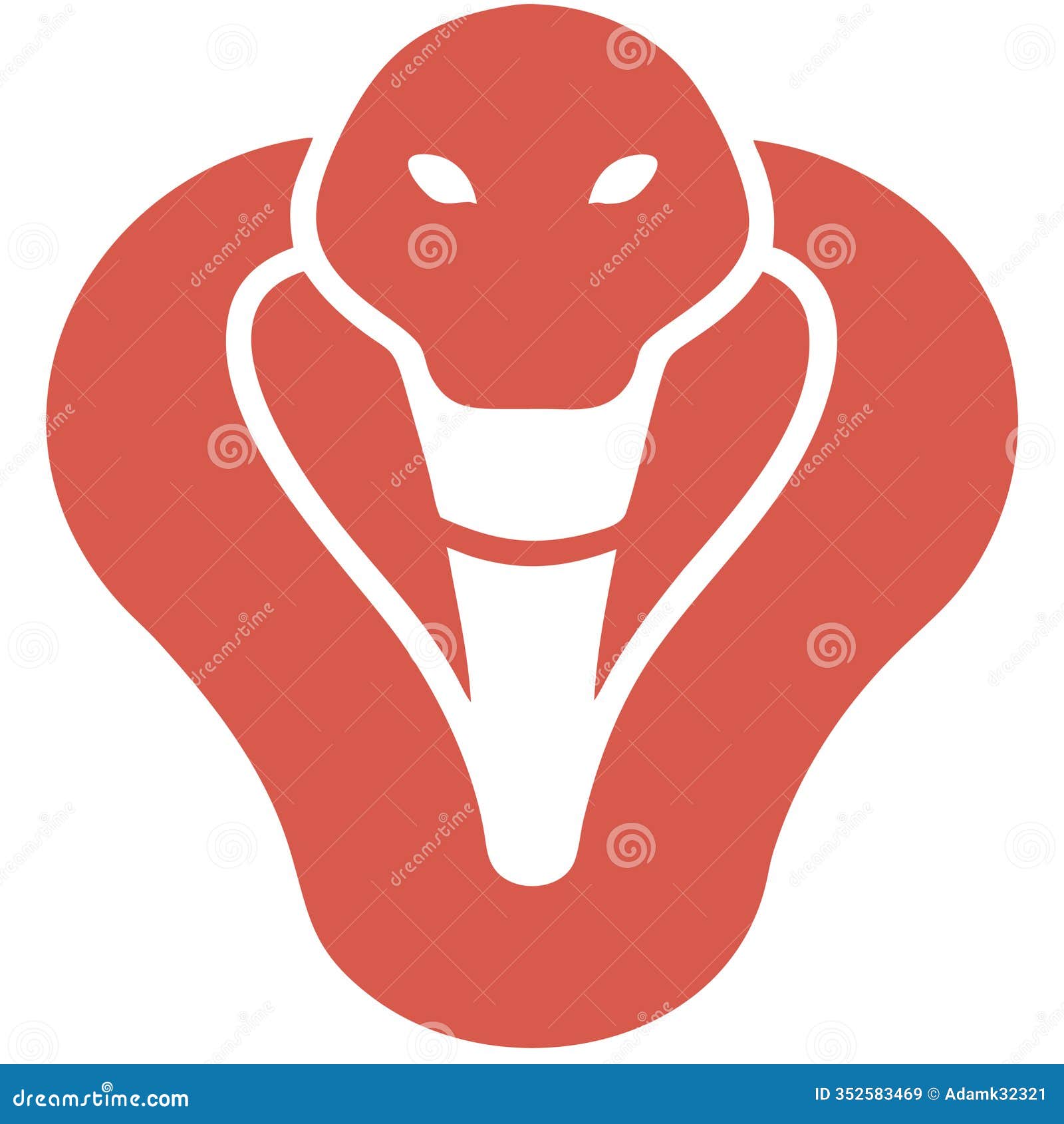 Bold Red Cobra Snake Vector Suitable for Tattoos and Minimalist Designs ...