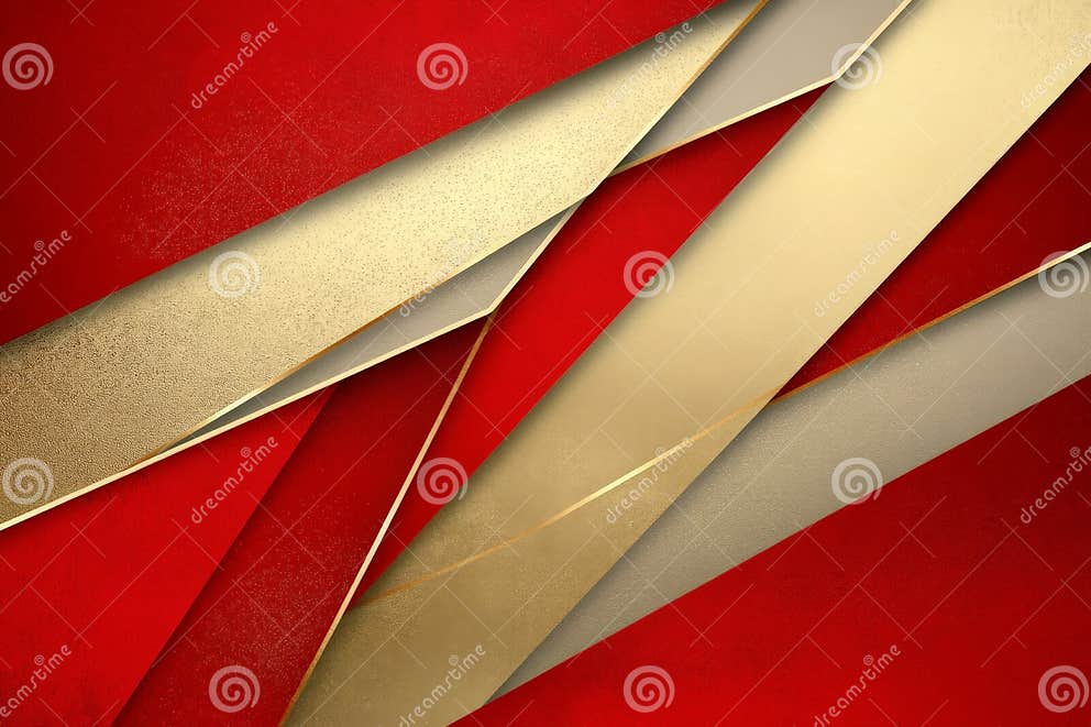 A Bold Red and Gold Geometric Background with Sharp Triangles and ...