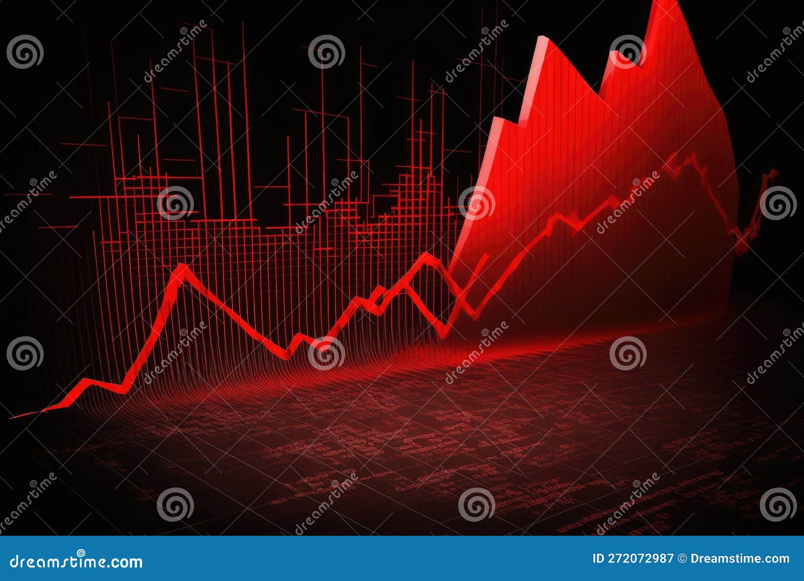 A Bold Red Graph Showing a Sharp and Persistent Decline in Financial ...