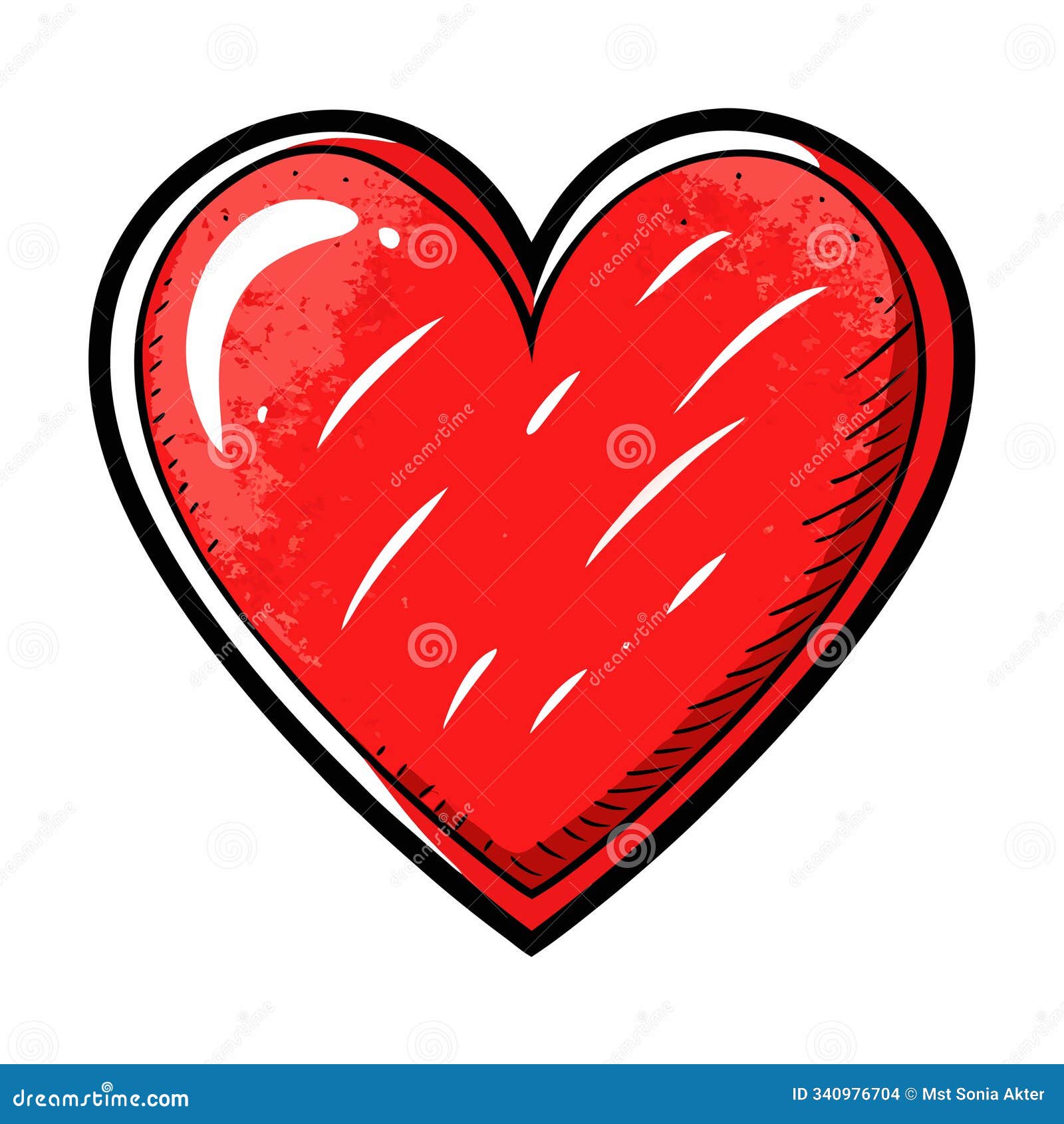 Bold Red Heart: Brushstroke Texture on Transparent Background Stock ...