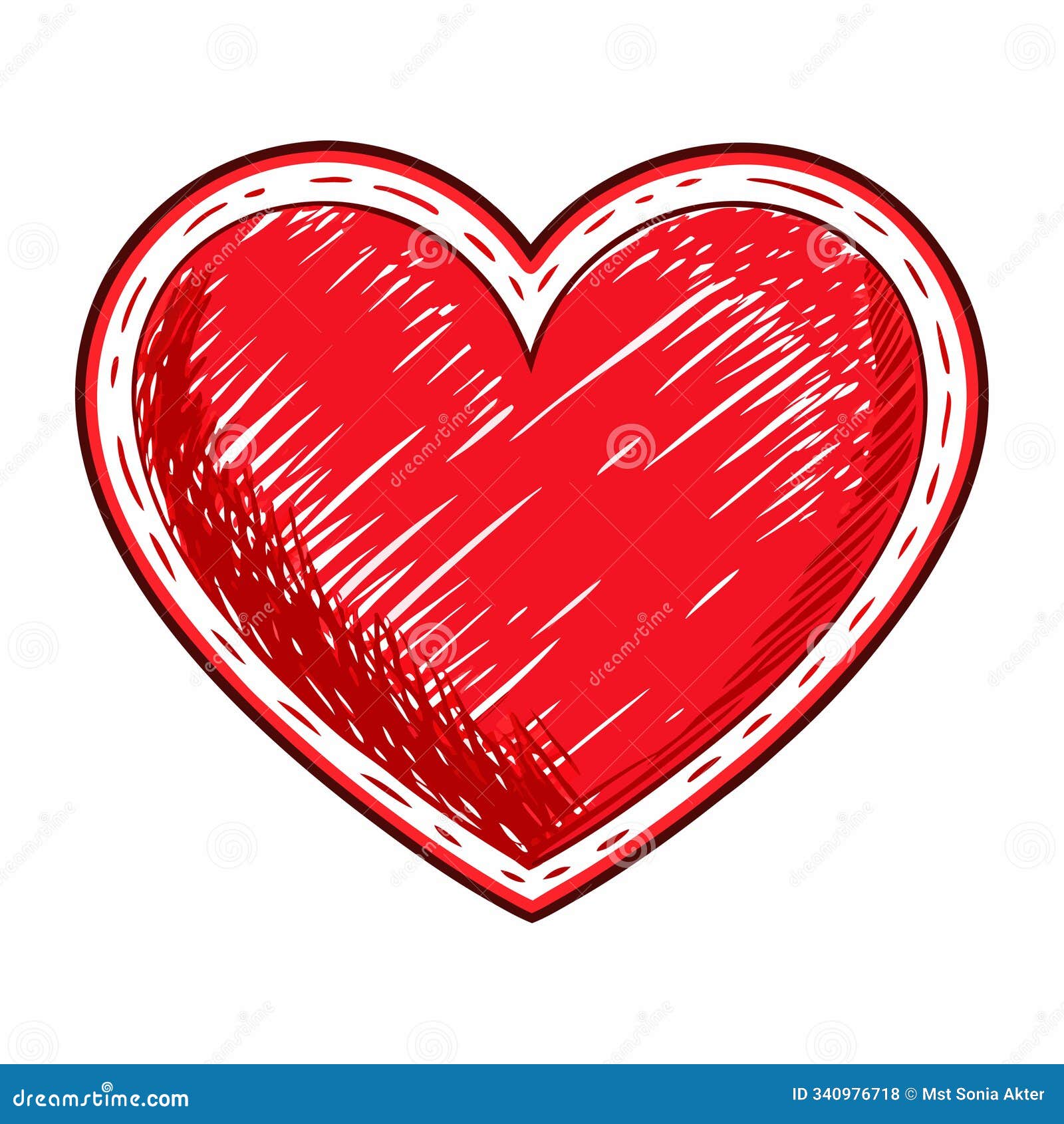 Bold Red Heart: Brushstroke Texture on Transparent Background Stock ...