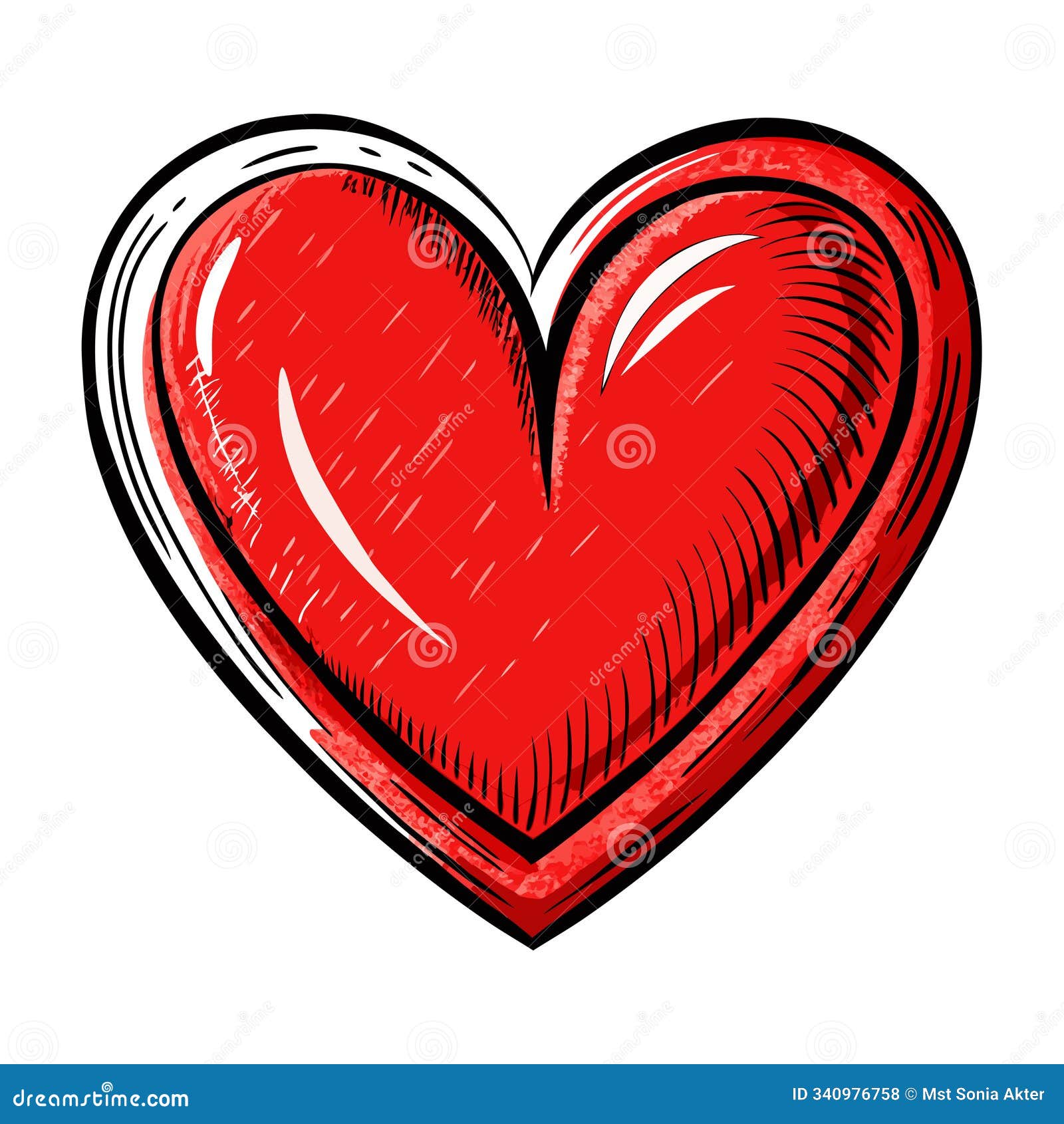 Bold Red Heart: Brushstroke Texture on Transparent Background Stock ...