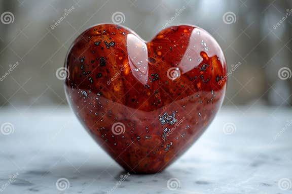 Bold Red Heart Symbol Displayed on a Pristine White Background for ...