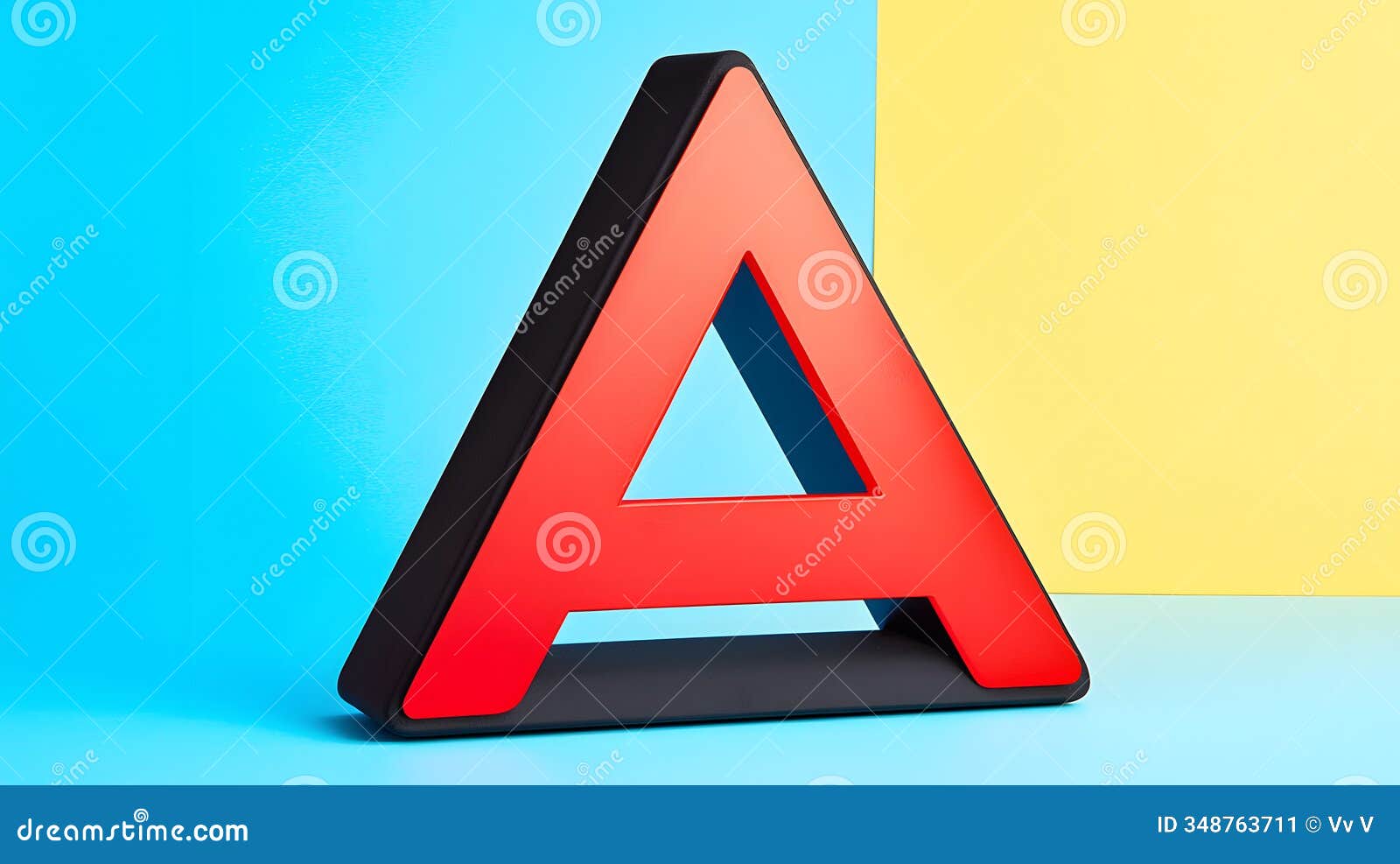 Bold Red Letter a with Colorful Backdrop Stock Illustration ...