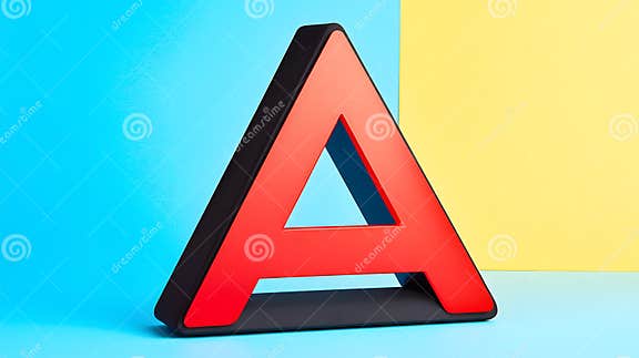 Bold Red Letter a with Colorful Backdrop Stock Illustration ...