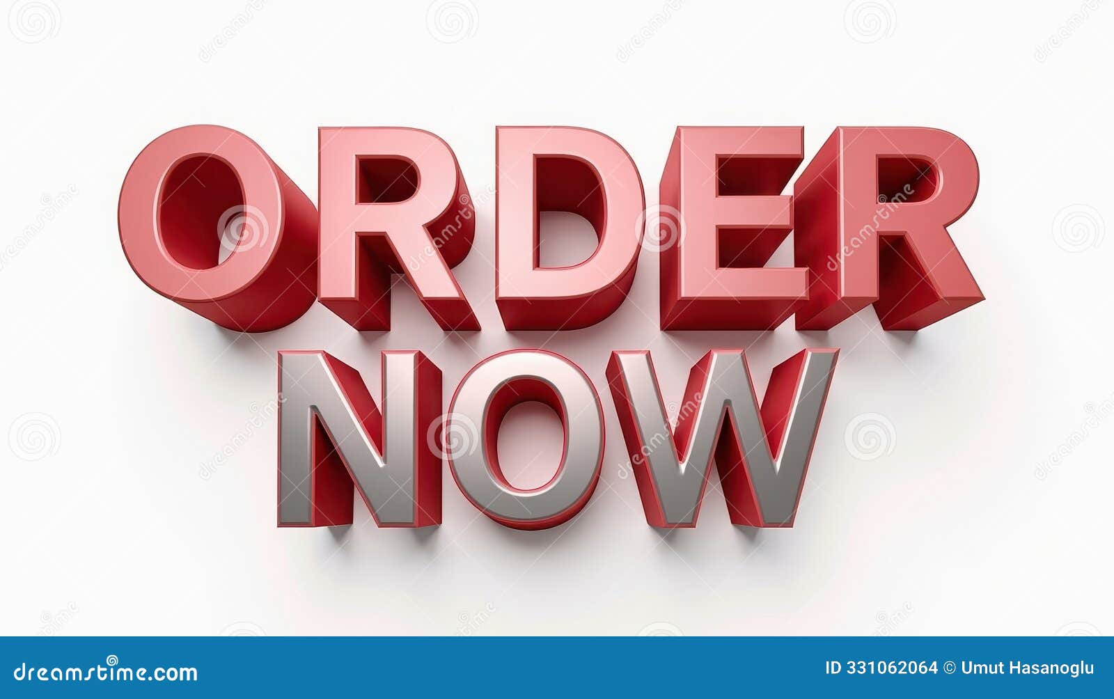 Bold Red ORDER NOW Text on a White Background. Stock Illustration ...