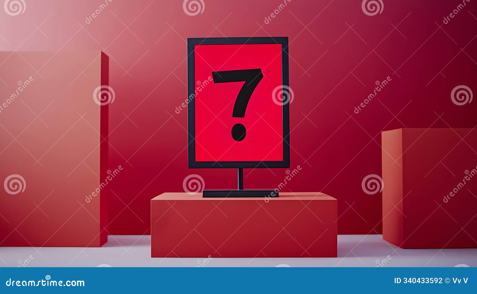 A Bold Red Question Mark on a Monitor Stock Photo - Image of shapes ...