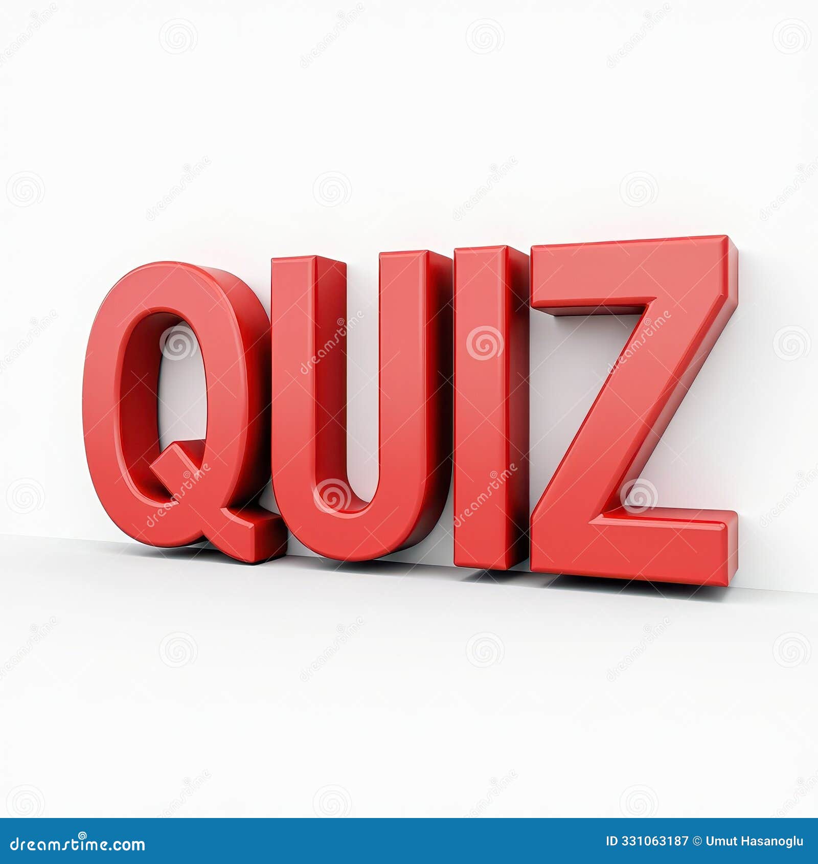 Bold Red QUIZ Text on a White Background Stock Illustration ...
