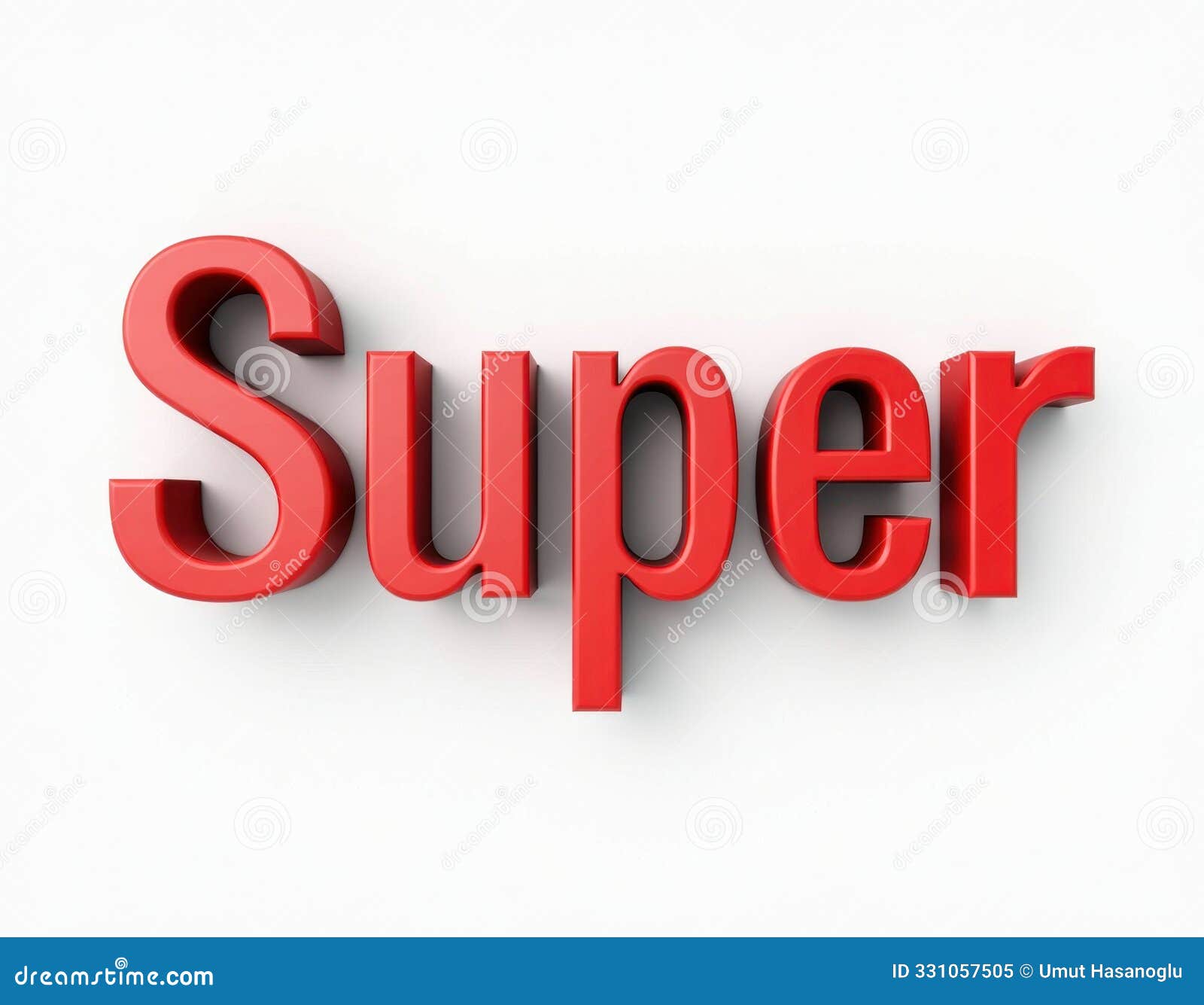 Bold Red Super Text on a White Background. Stock Illustration ...