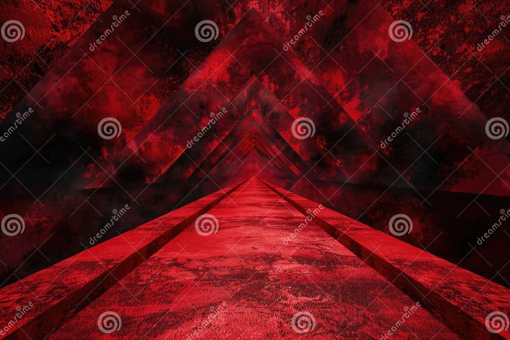 A Bold, Red Triangle on a Dark, Black Background Stock Photo - Image of ...