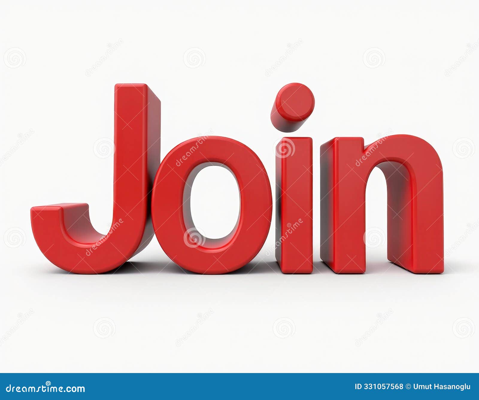 Bold Red Word Join on a White Background. Stock Illustration ...