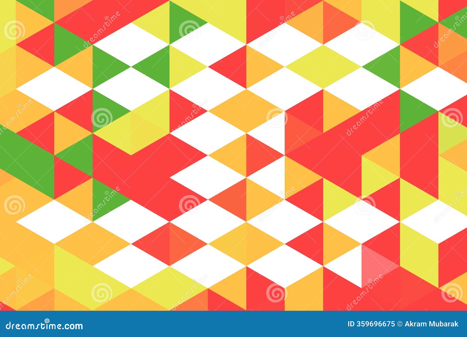 Bold Red and Yellow Triangle Pixel Art with a Striking Geometric ...