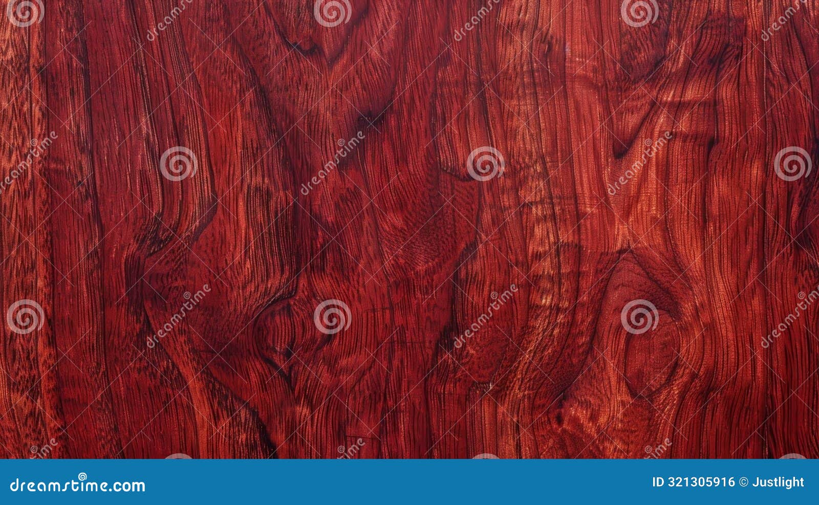 Bold Reddishbrown Grain in a Deep Glossy Cherry Wood Panel Stock Photo ...
