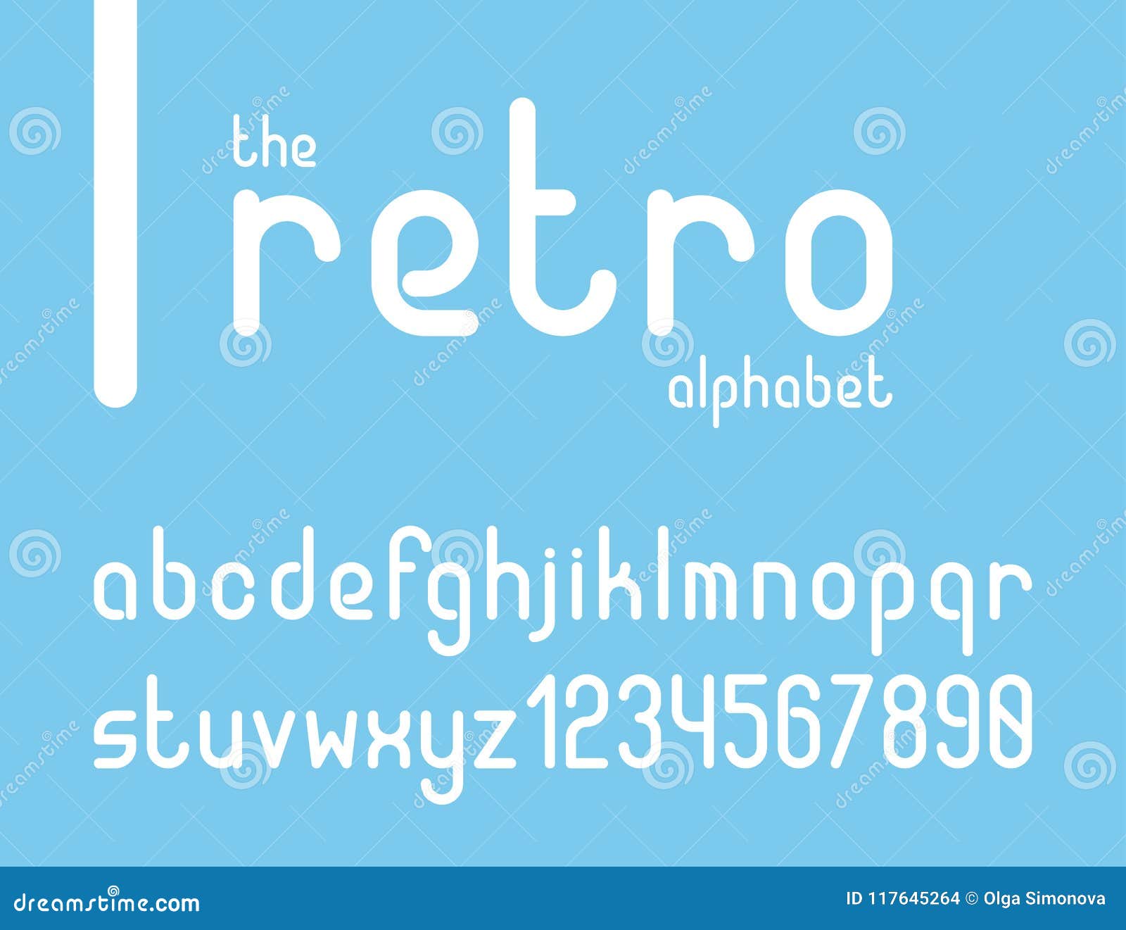 The Bold Retro Creative Font. Stock Illustration - Illustration of ...