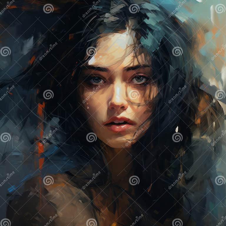 Bold And Romantic A Captivating Portrait Of A Woman With Long Black