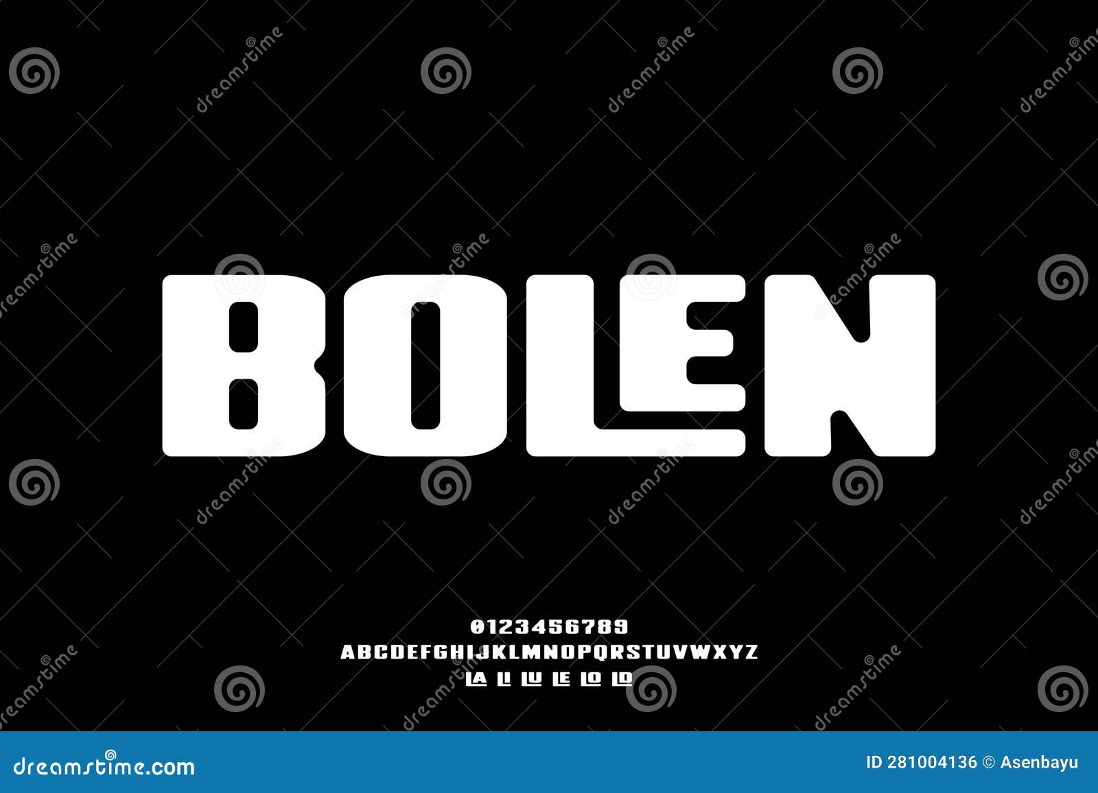 Bold Rounded Typeface Display Font Vector. Creative Playful Typography ...