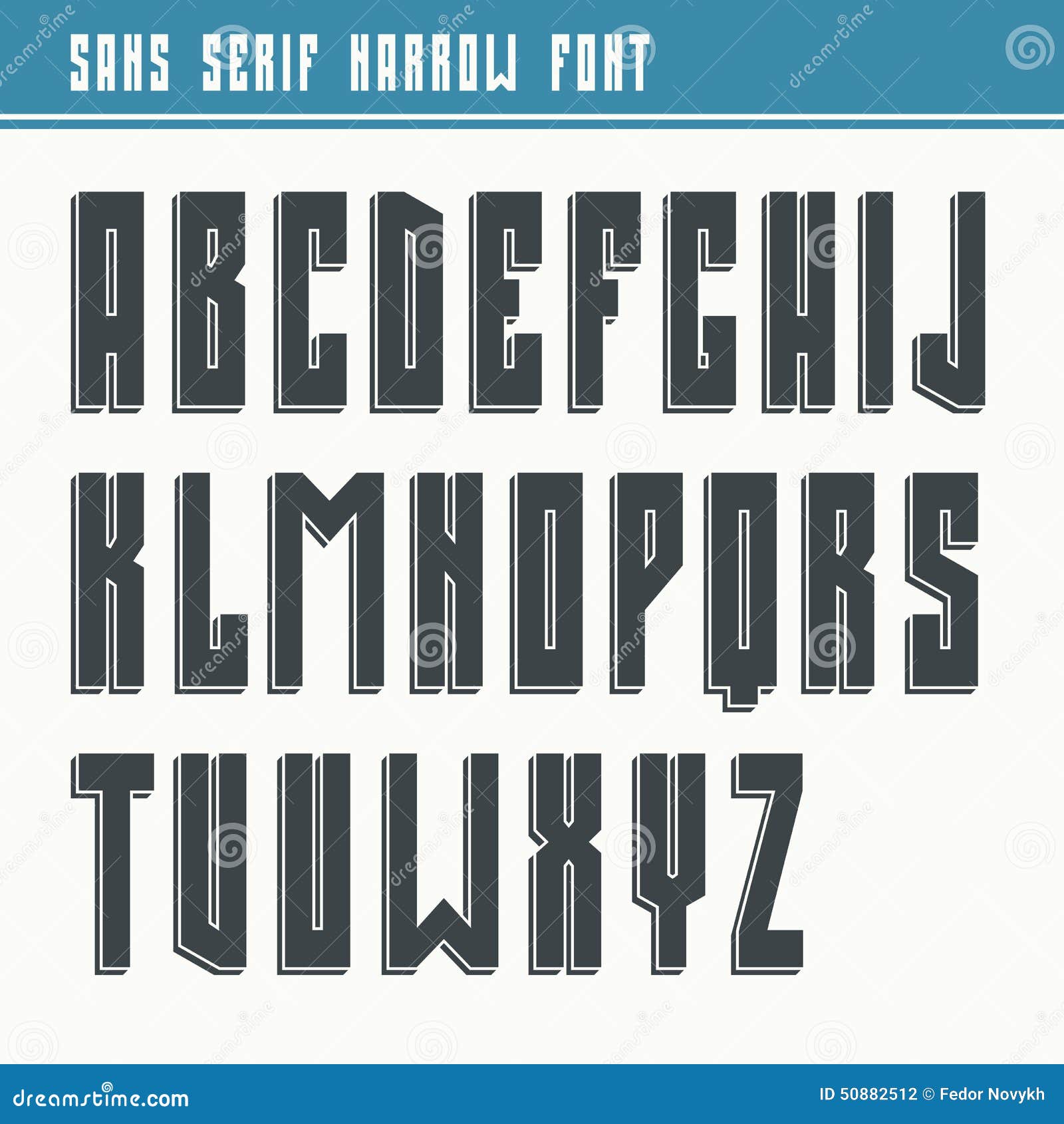 Bold Sans Serif Font in Retro Style Stock Vector - Illustration of ...