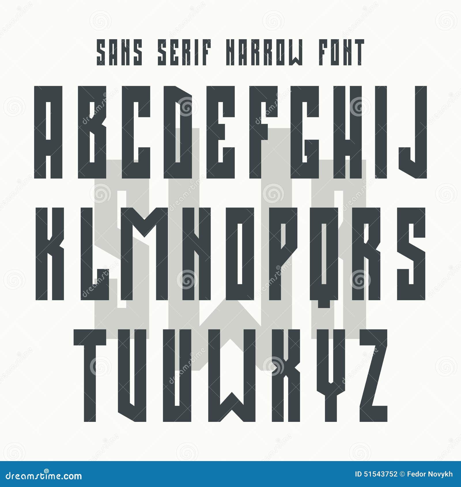 Bold Sans Serif Font in Retro Style Stock Vector - Illustration of ...